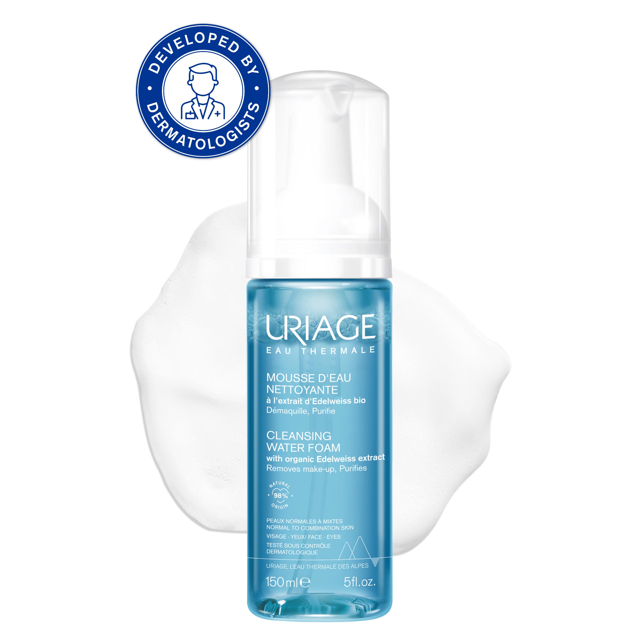 Uriage Cleansing Water Foam - Καθαριστικός Αφρός Μακιγιάζ, 150ml ...