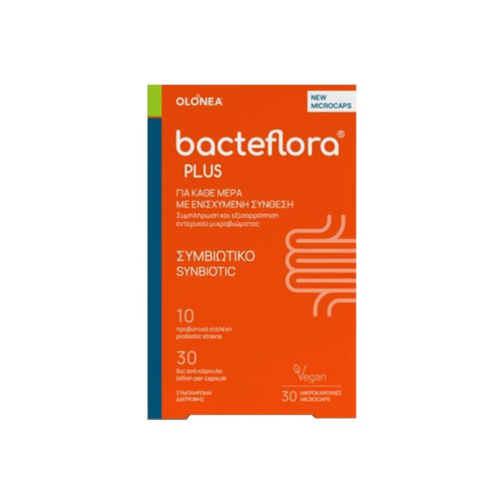 Olonea Bacteflora Plus - Συμπλήρωμα Διατροφής Προβιοτικών, 30 κάψουλες ...