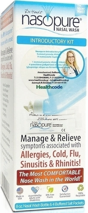 Nasopure Nasal Wash Introductory Kit - Συσκευή Ρινικής Πλύσης & 4 Φακε ...